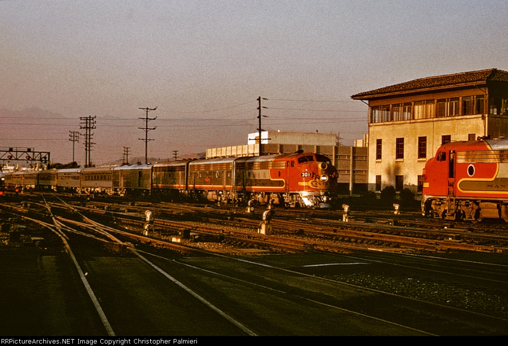ATSF 301 Mission tower Amtrak San Diego train
